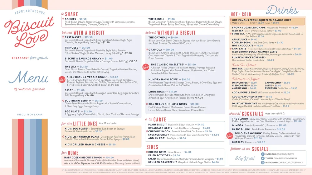 Menu — Biscuit Love