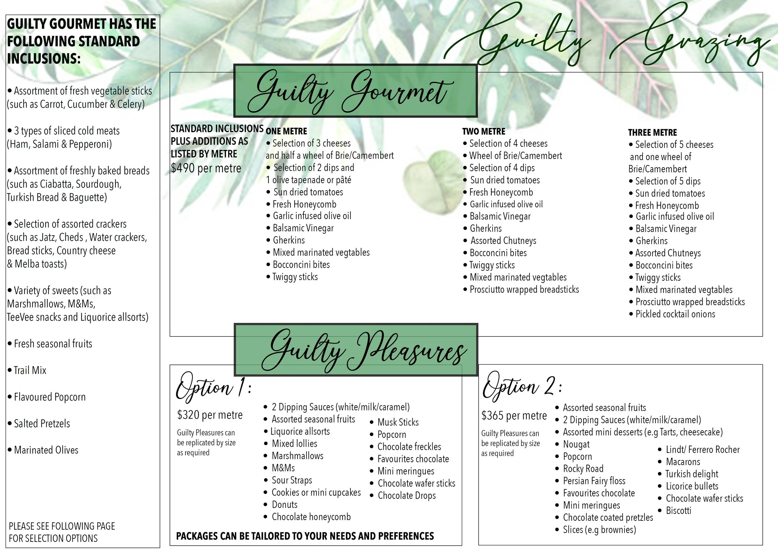 Our Menu — Guilty Grazing