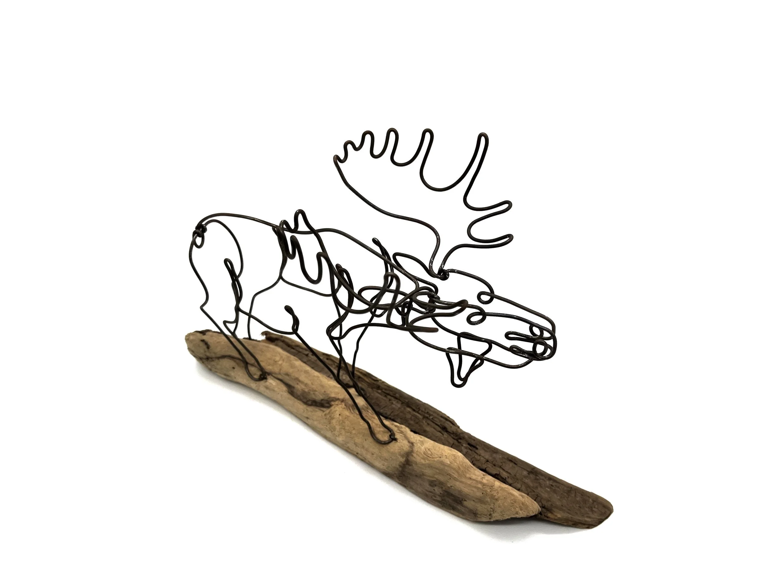 Moose Sculpture, Moose Wire Art, Bull Moose Home Decor, Minimalist Art ...