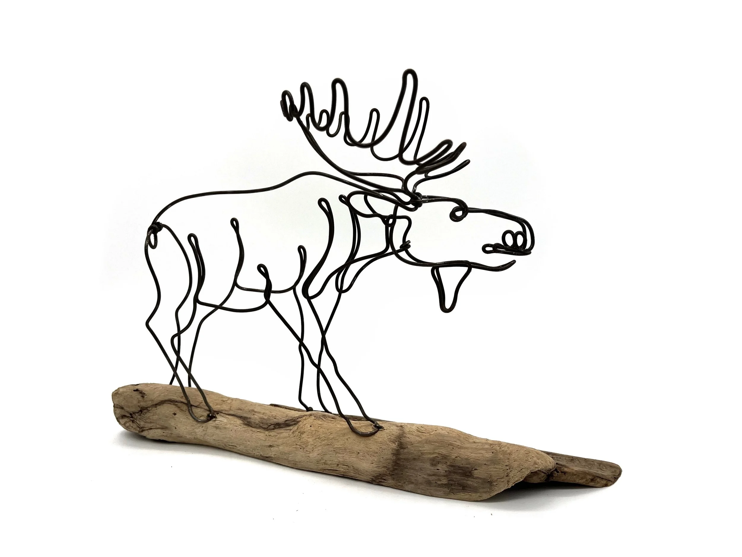 Moose Sculpture, Moose Wire Art, Bull Moose Home Decor, Minimalist Art ...