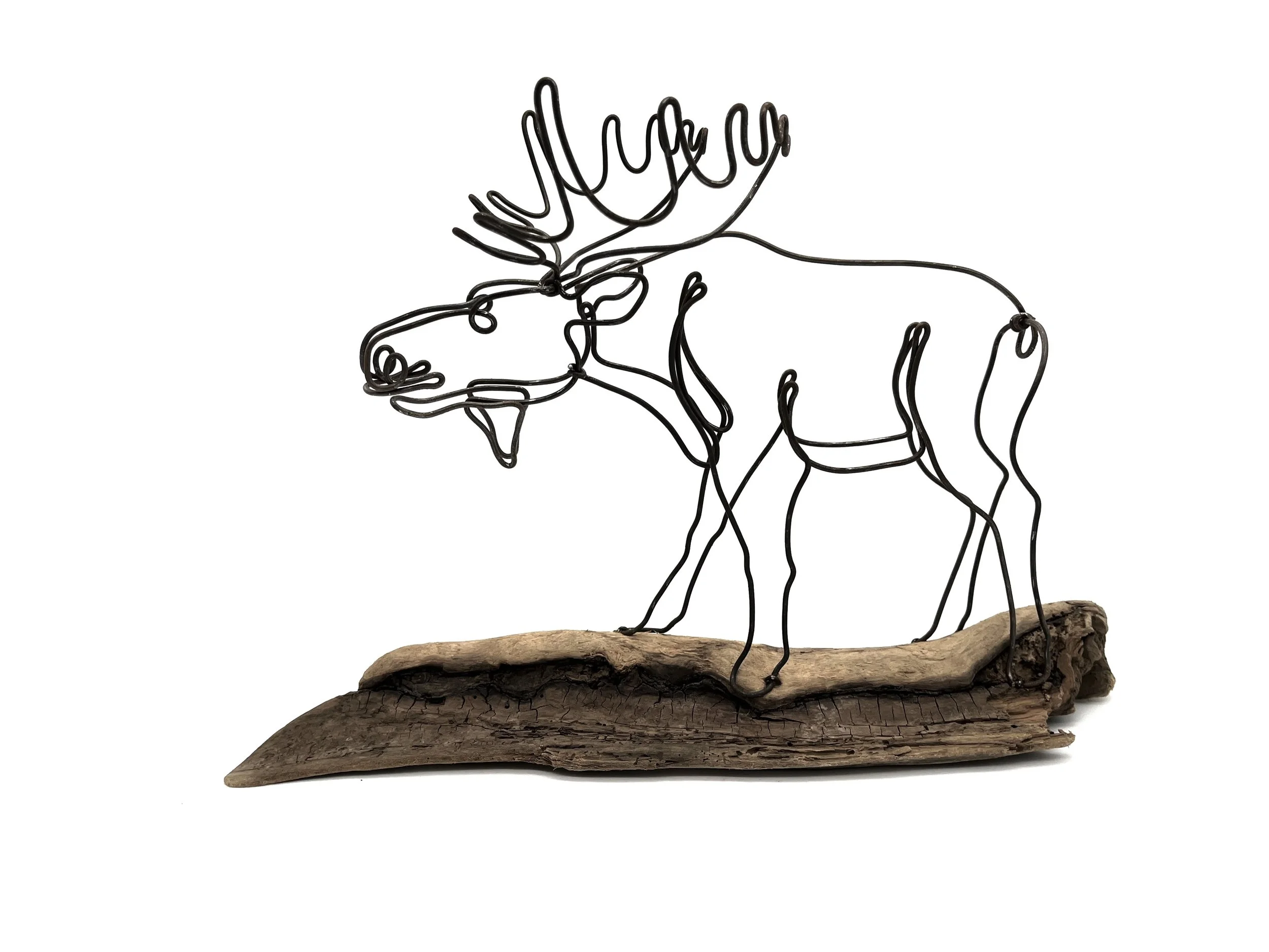 Moose Sculpture, Moose Wire Art, Bull Moose Home Decor, Minimalist Art ...