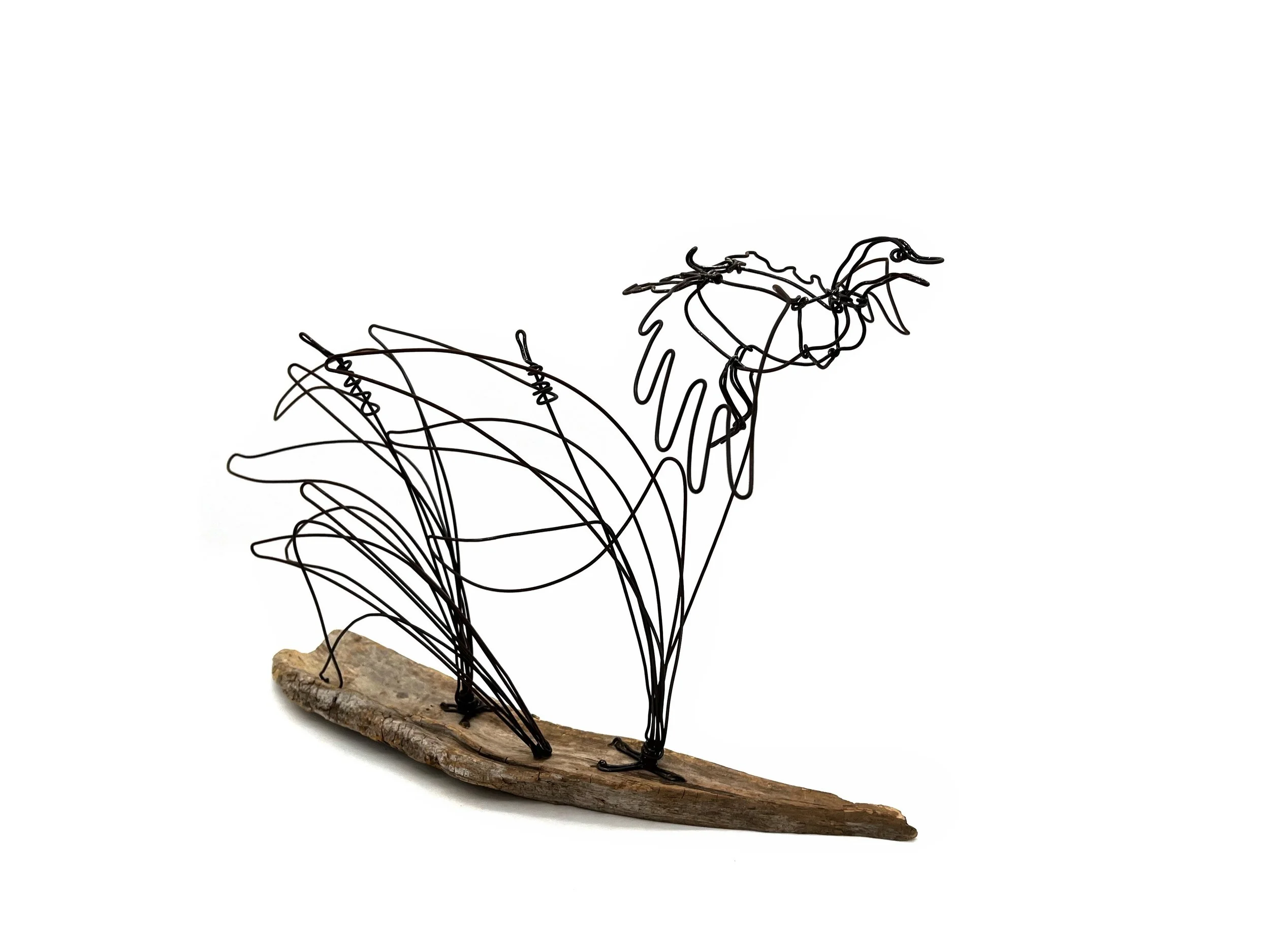 Row of Ducklings Sculpture, Wire Sculpture, One Continuous Line ...