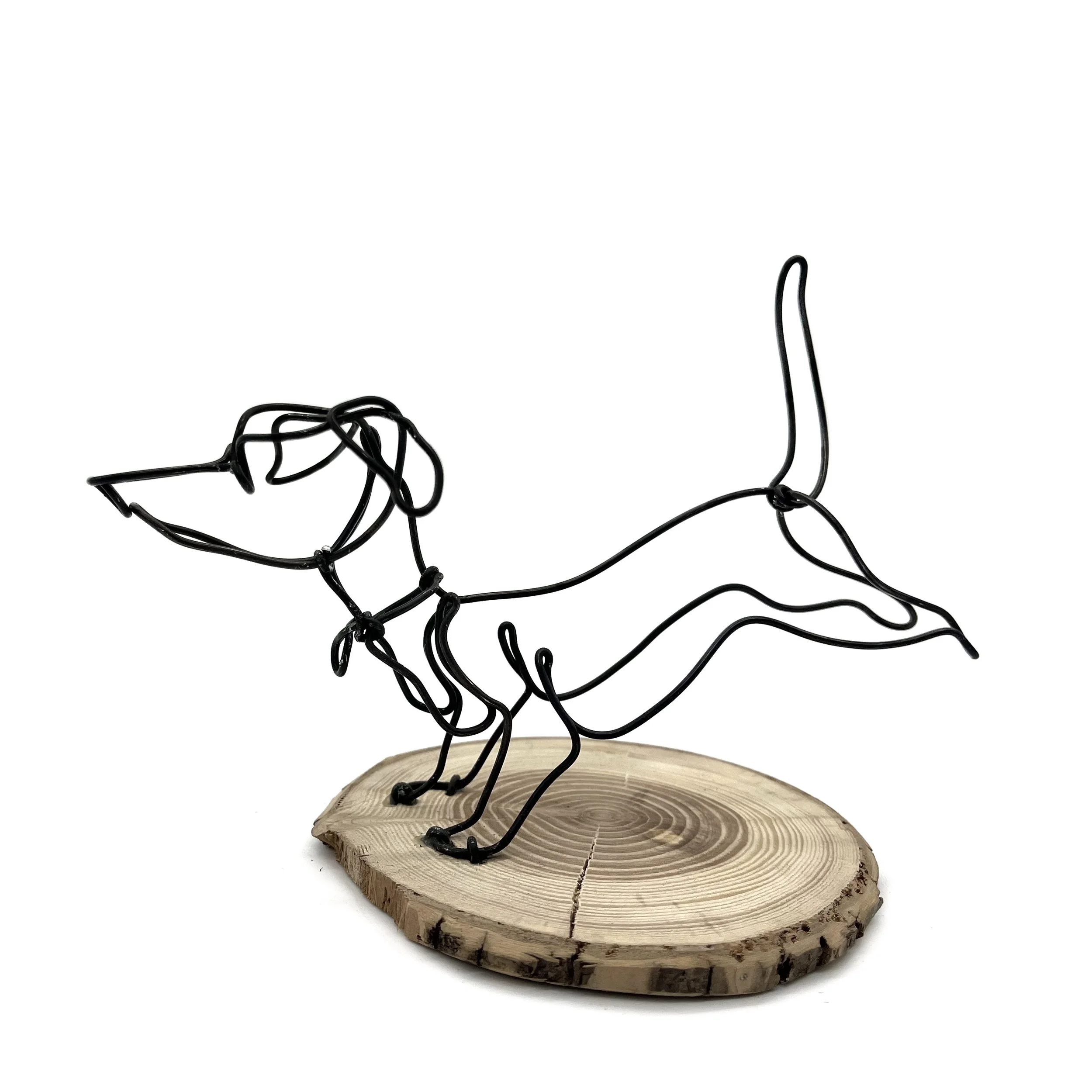 Dog Sculpture, Dog Wire Sculpture made with one continuous strand of ...