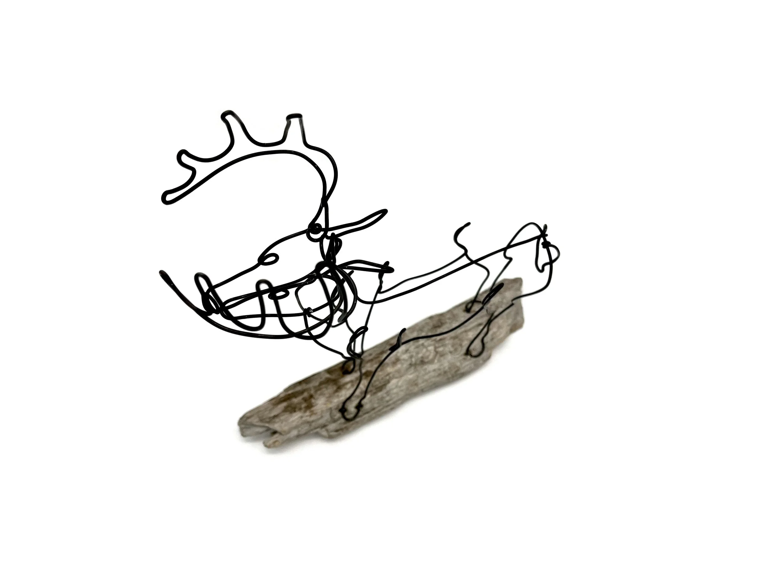 Buck Wire Sculpture, Deer Wire Art, Minimalist Art, One Line 3-D ...
