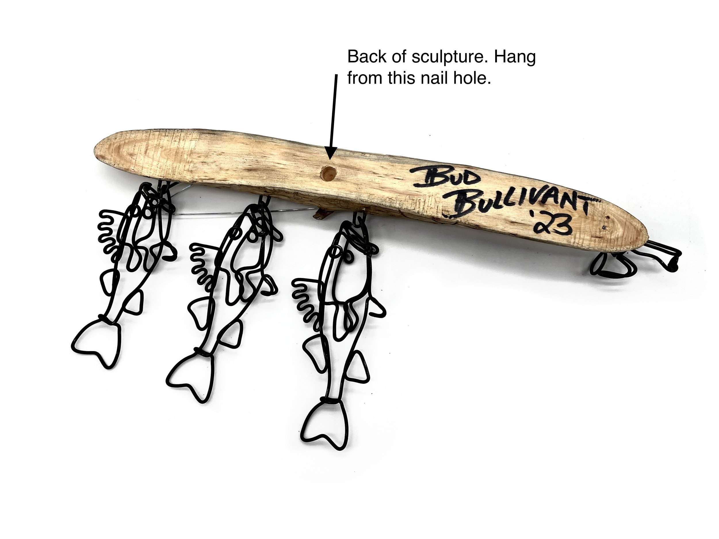 Walleye and Fishing Rod Wire Art, Fish Metal Wall Hanging, Fish Wire ...