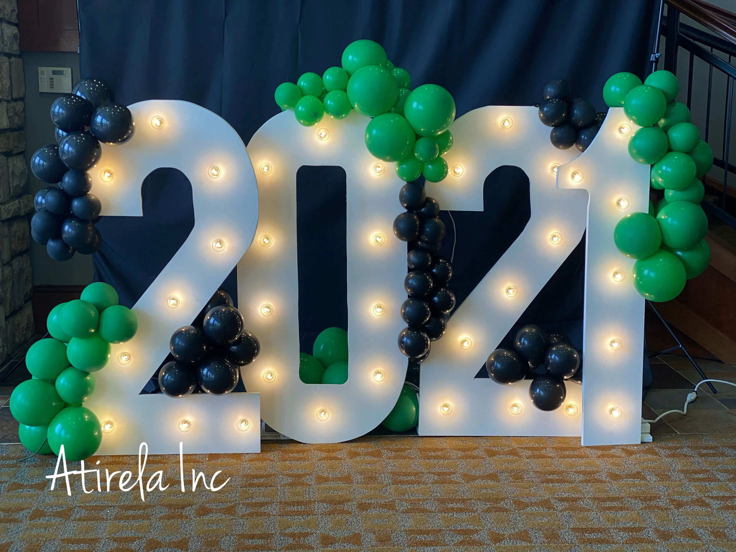 Graduation marquee light up letters l Atirela l Balloon Decoration l ...