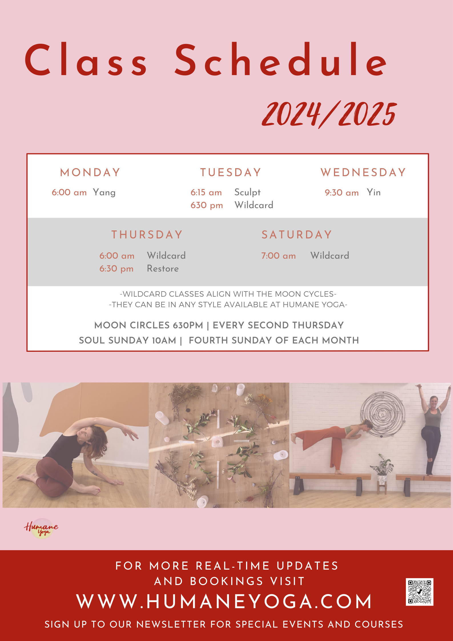 Timetable — Humane Yoga