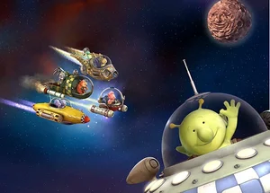 A space-themed preschool animation series featuring spaceships, planets ...