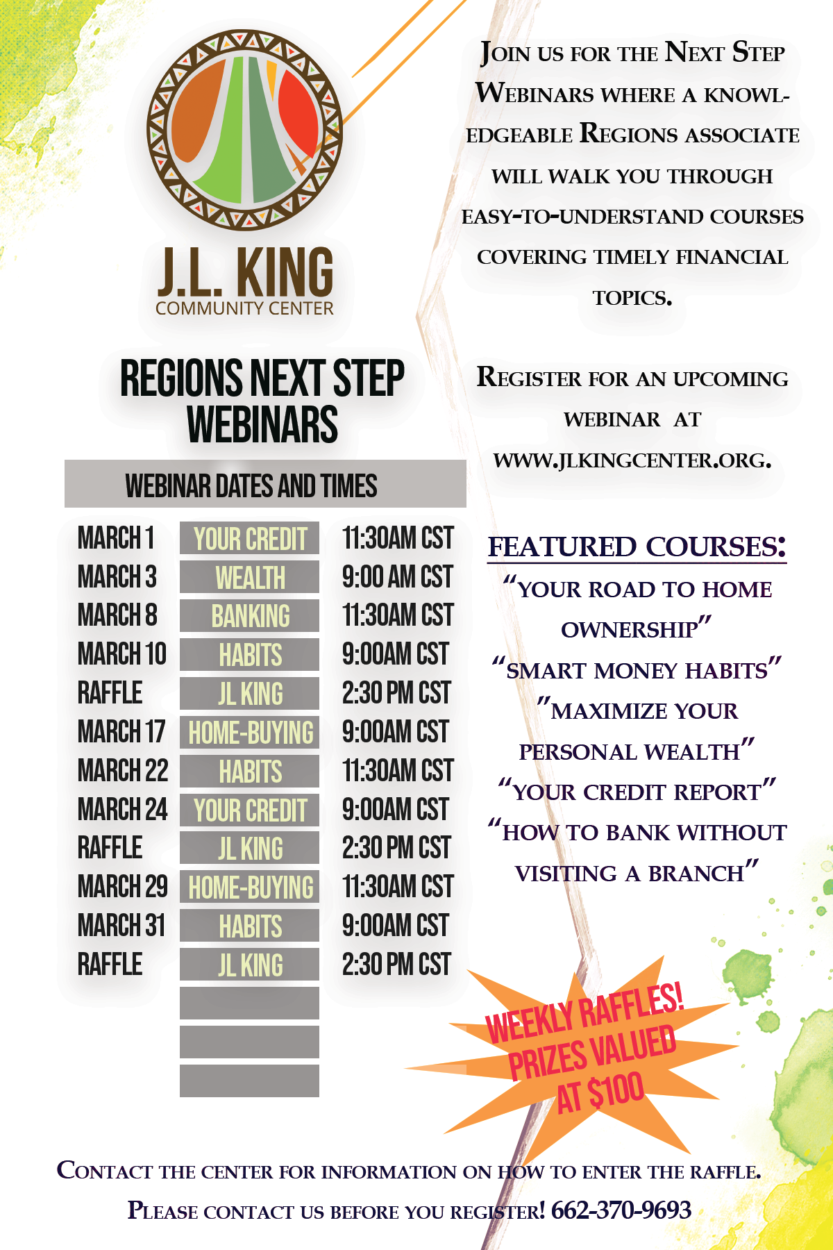 Events — J. L. King Center