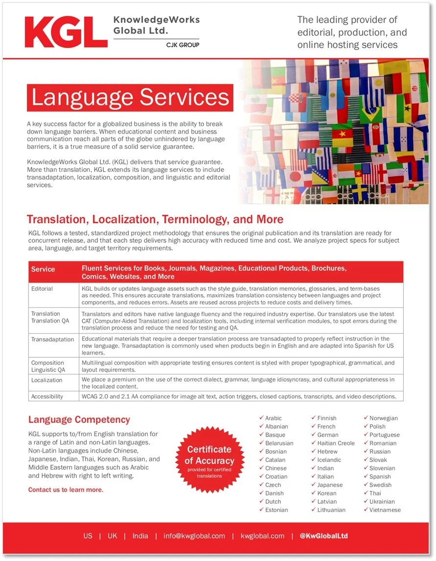 ESL / ELT / World Languages — KnowledgeWorks Global Ltd.