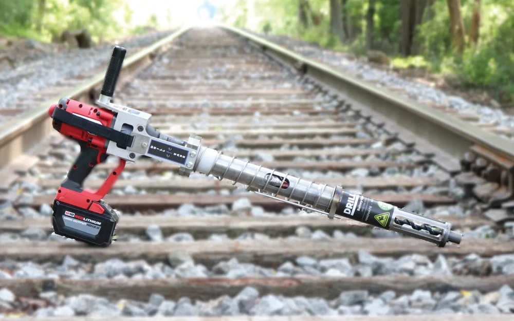 DrillEase | Battery Powered Tie Drill — Focused Technology Solutions
