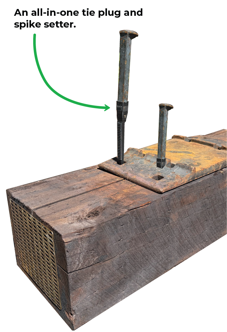 Spike Plug | Railroad Tie Plug & Spike Setter — Focused Technology ...
