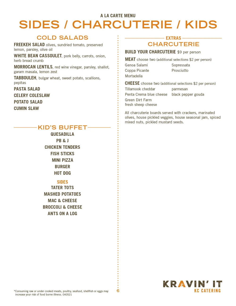 Catering Menu — Kravin It KC Kitchen