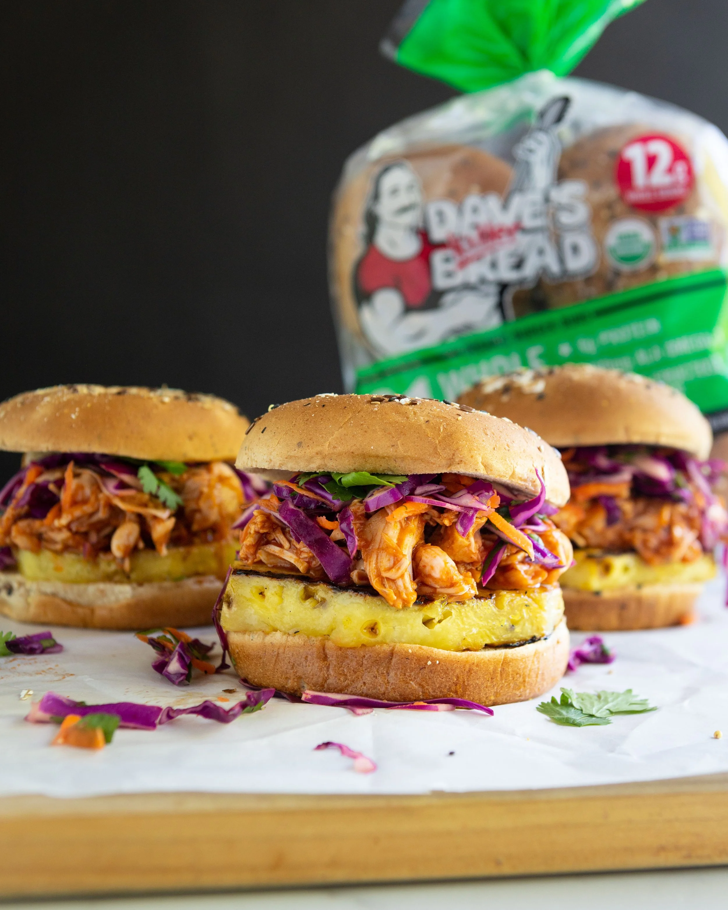 Pulled Jackfruit Sandwiches With Grilled Pineapple — Dave's Killer Bread