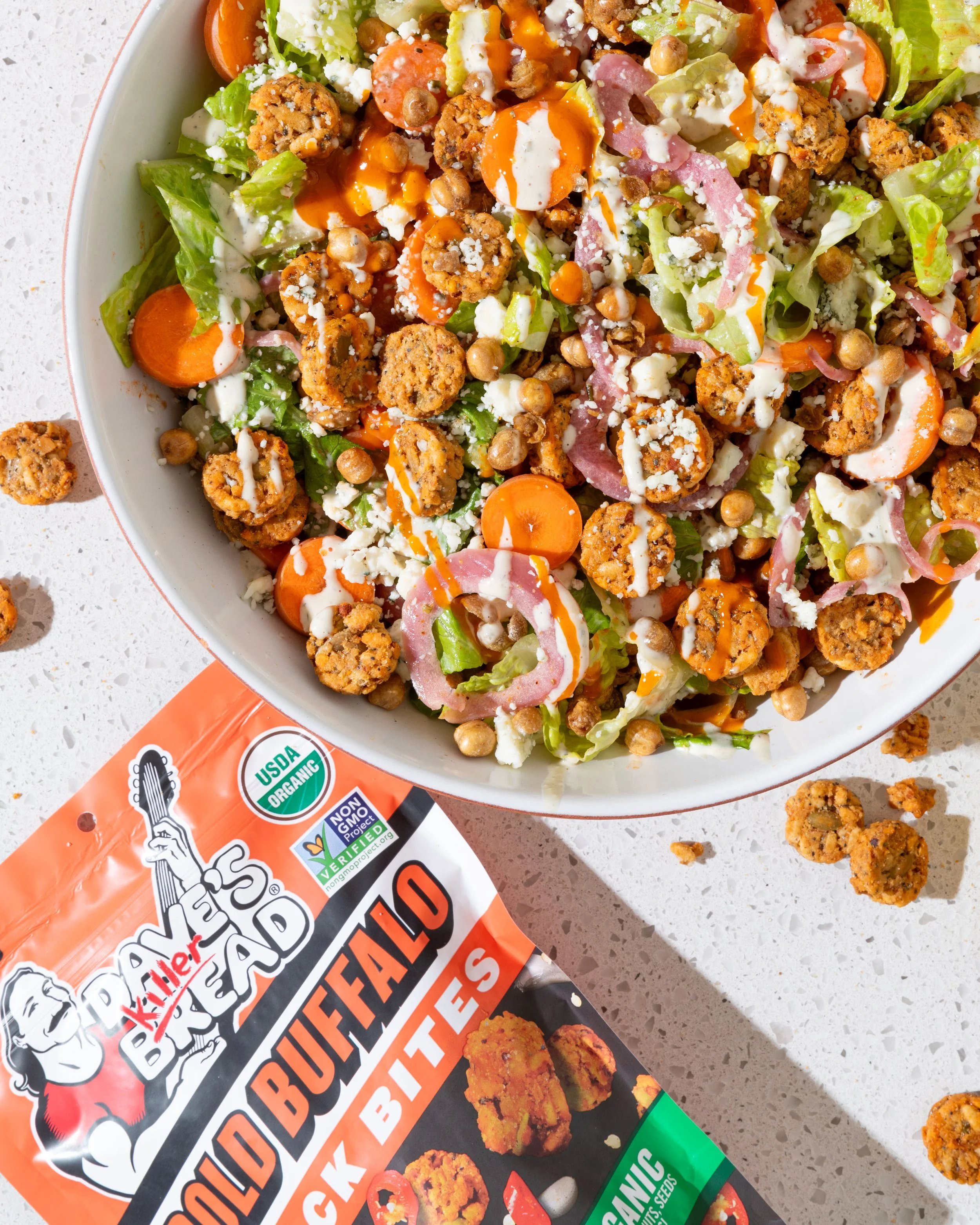 Bold Buffalo Snack Bite Chickpea Salad — Dave's Killer Bread