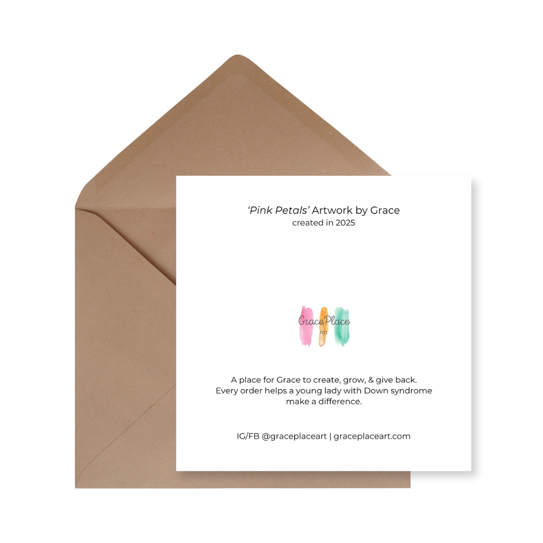 'Pink Petals' Mini Card — GracePlace Art