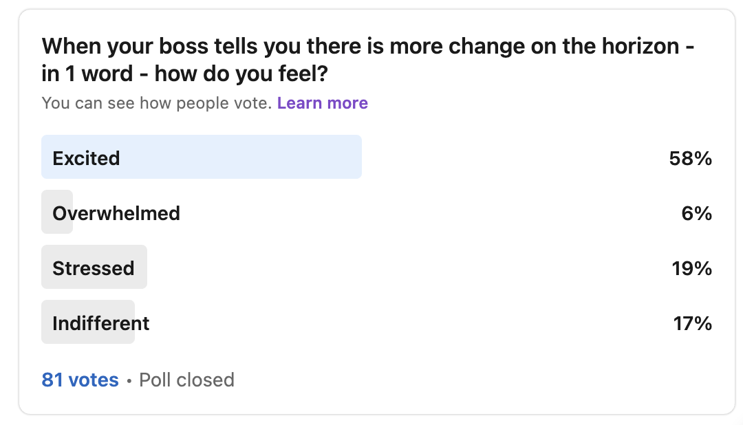 What can you learn from doing a simple poll? — Learn Change