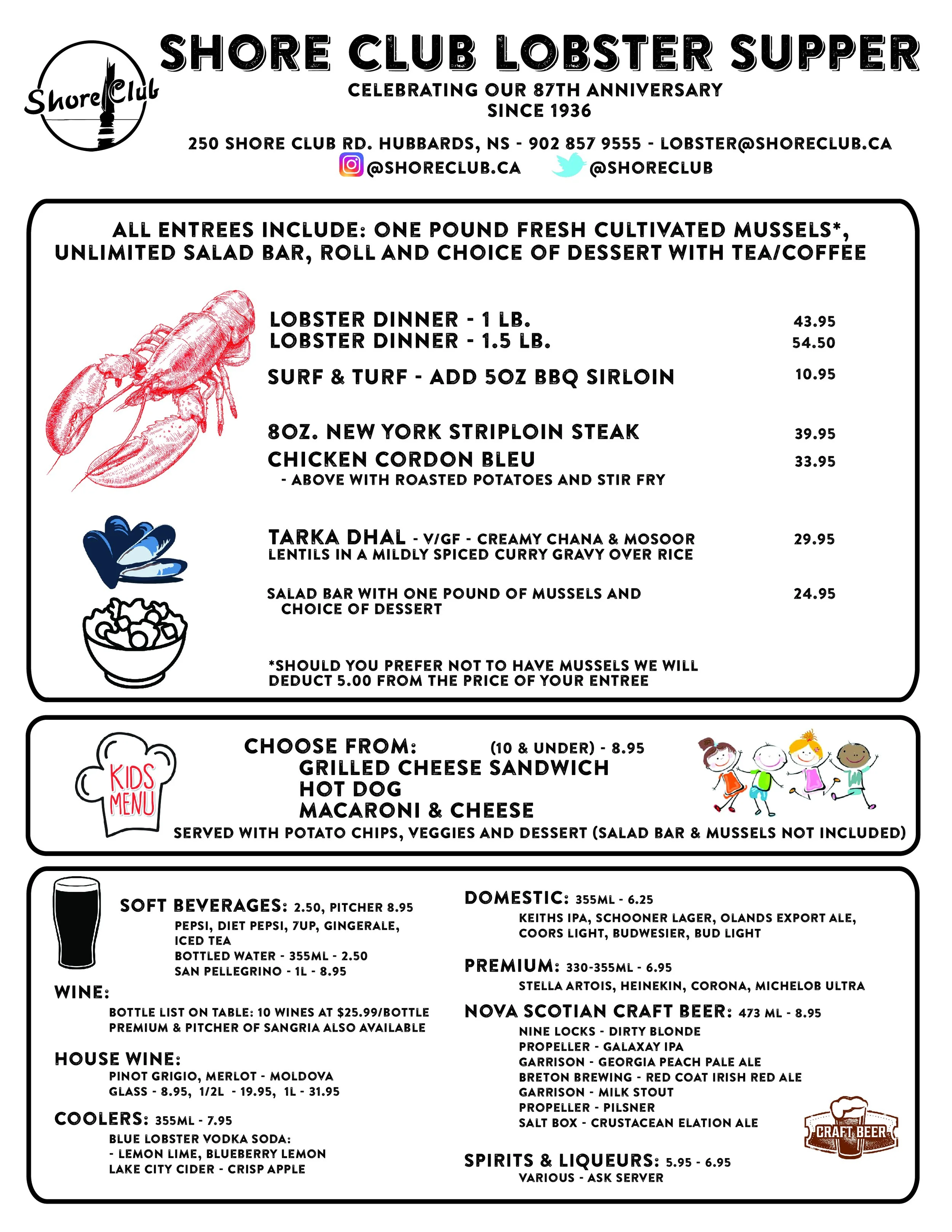 Lobster Suppers — Shore Club