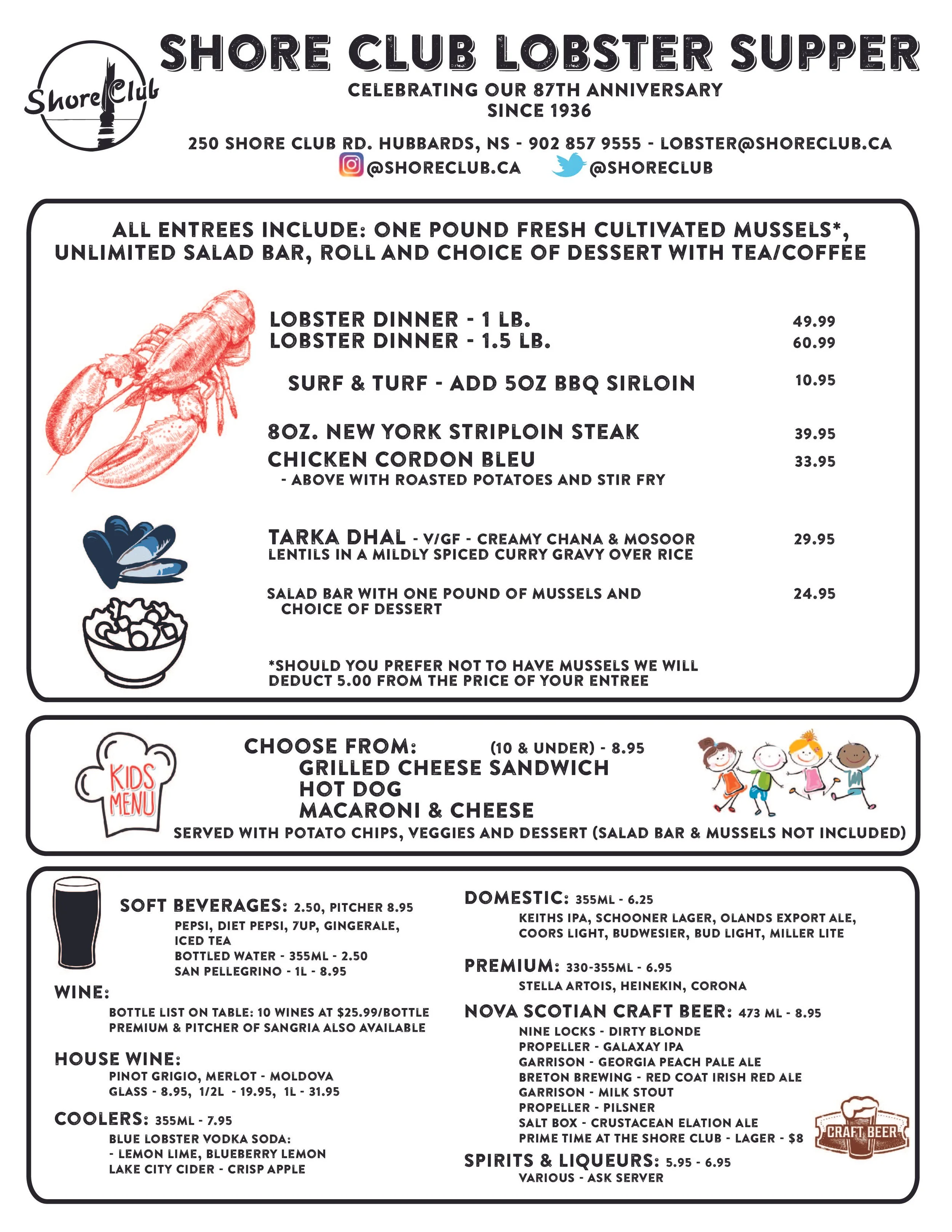 Lobster Suppers — Shore Club