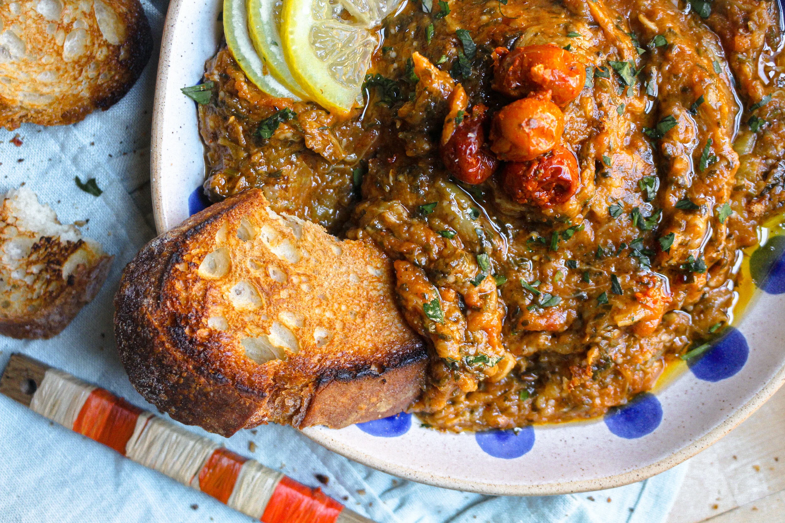 Zaalouk: Tomato-Eggplant Dip — Lahb Co. Eats