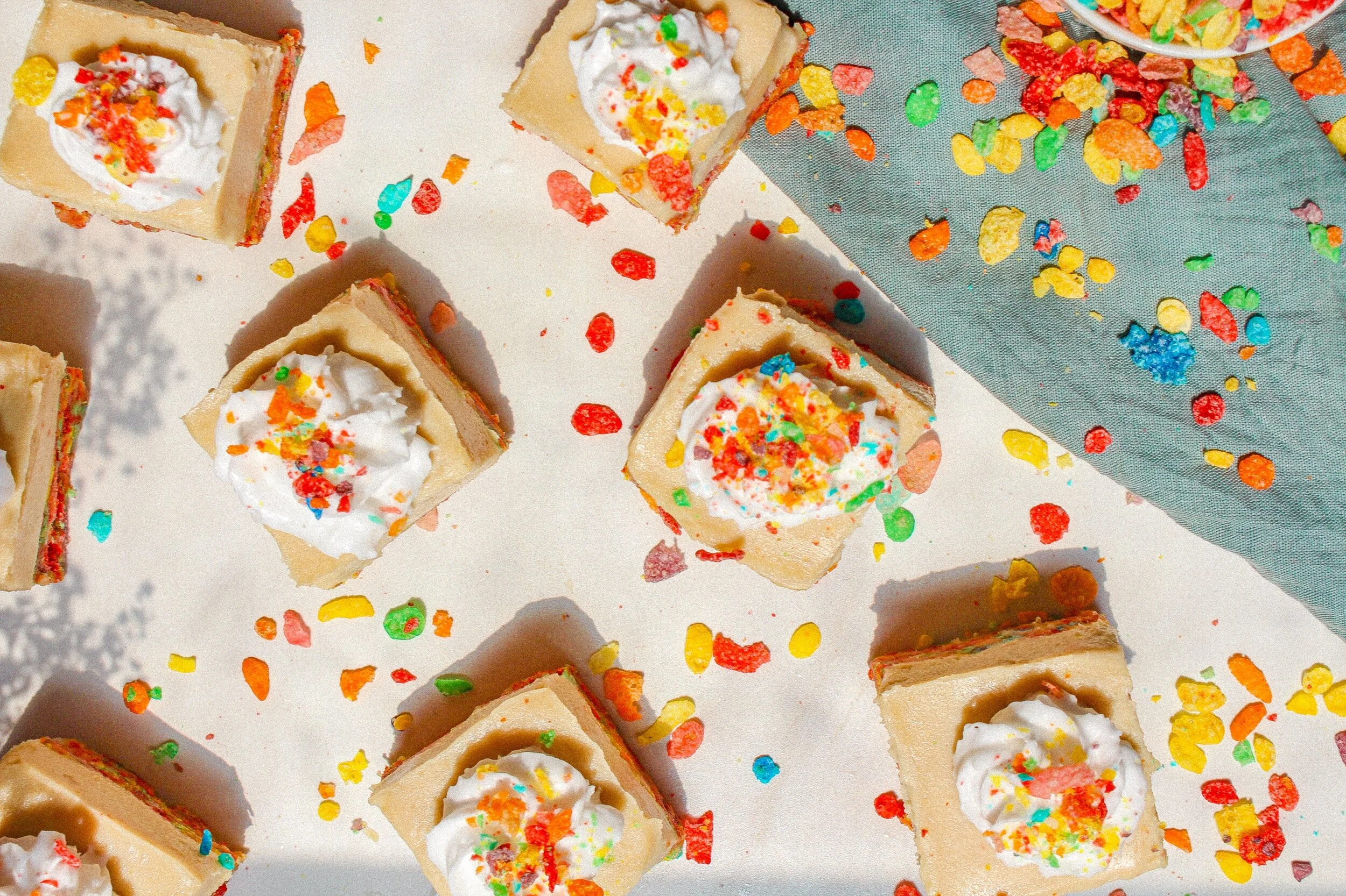 Fruit Pebble Cream (Cheese) Bars — Lahb Co. Eats