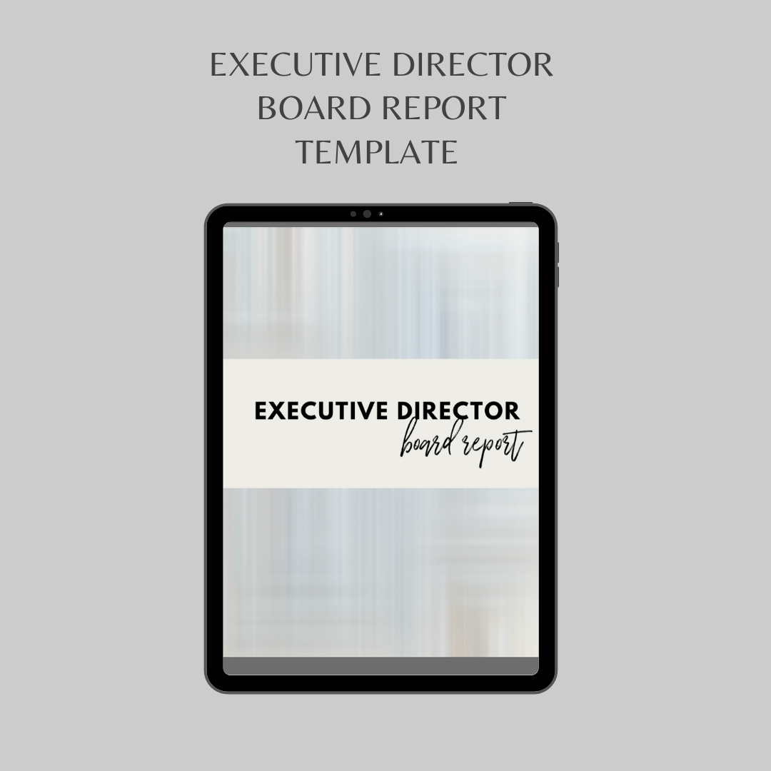 What to include in your nonprofit board report and a template to help ...