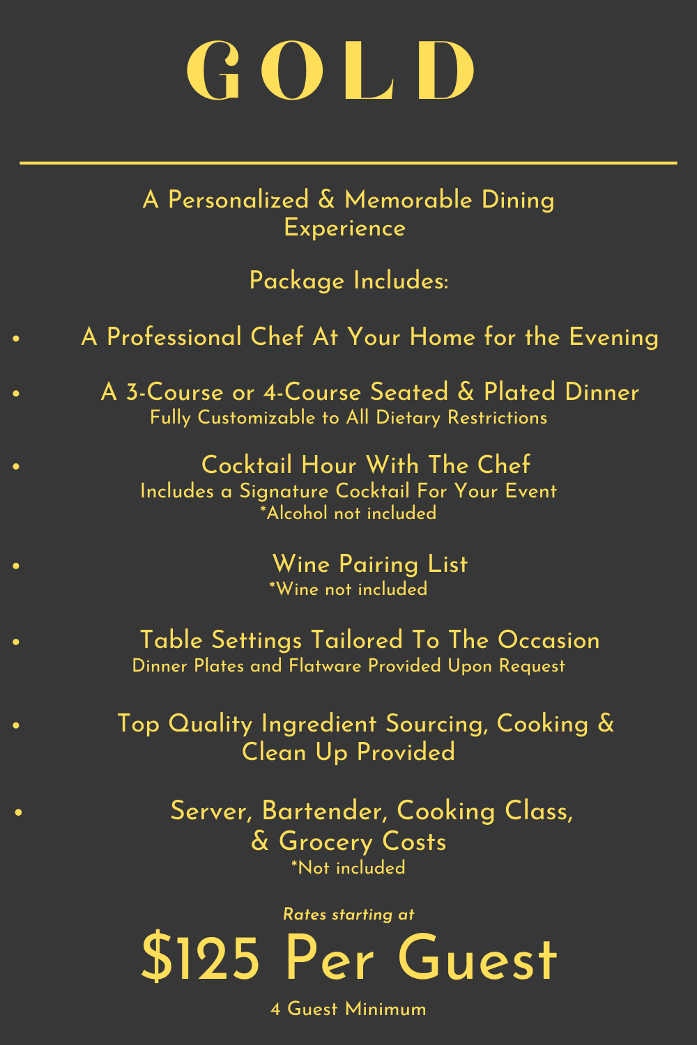 Culinary Experiences - Hire a Personal Chef With Us Today