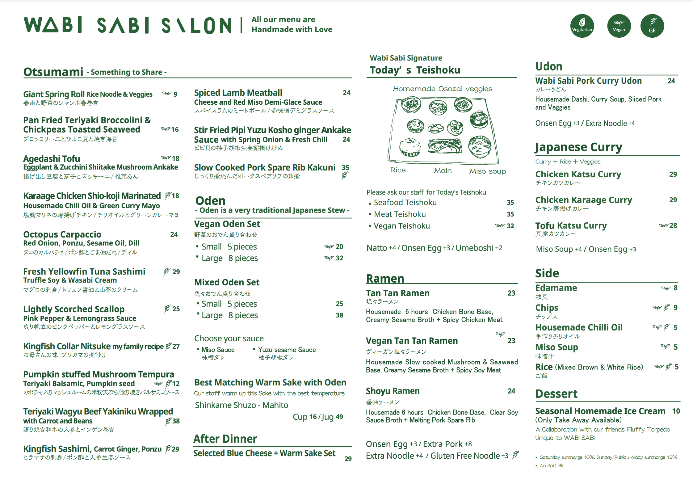 Menu — Wabi Sabi Salon