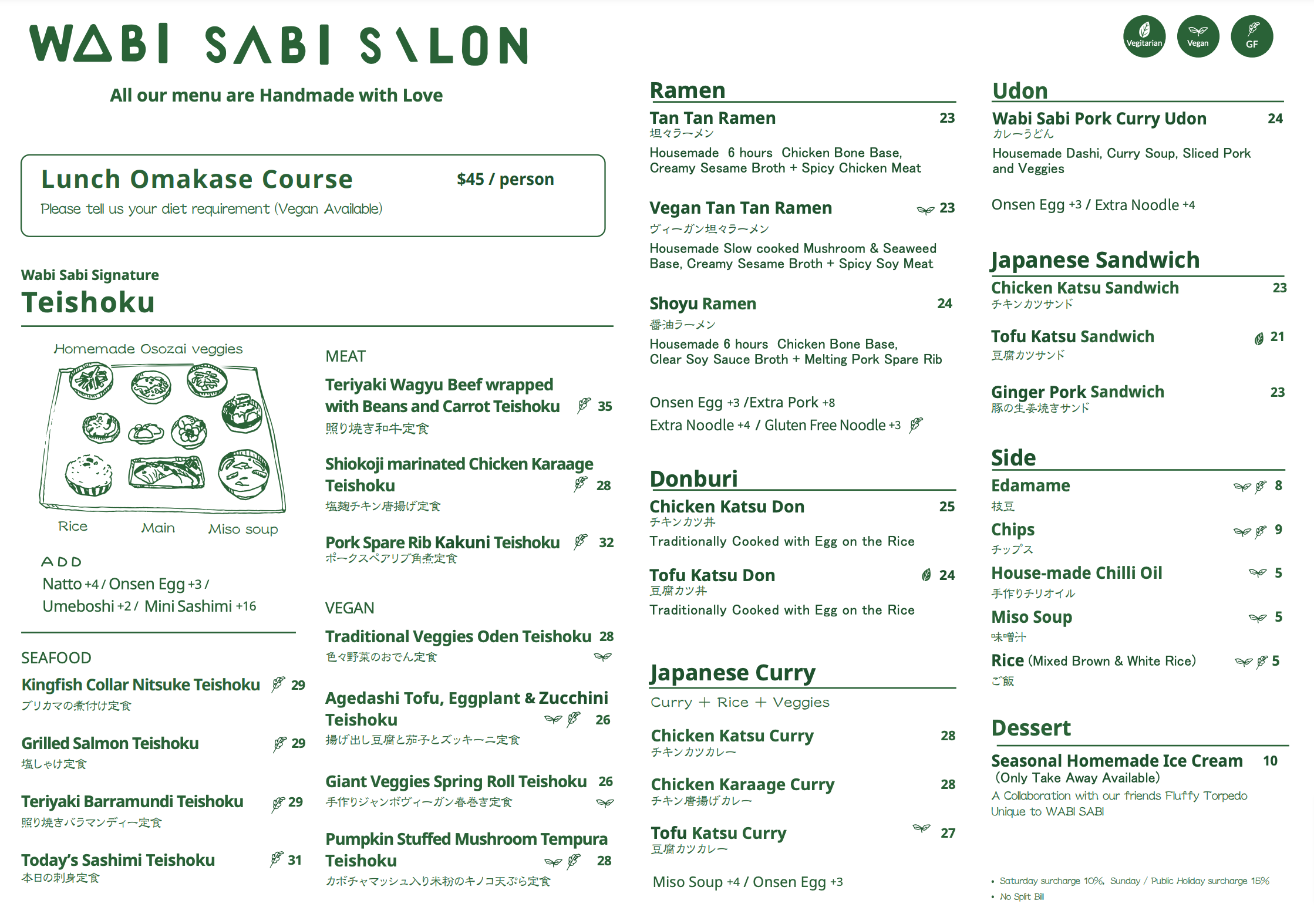 Menu — Wabi Sabi Salon