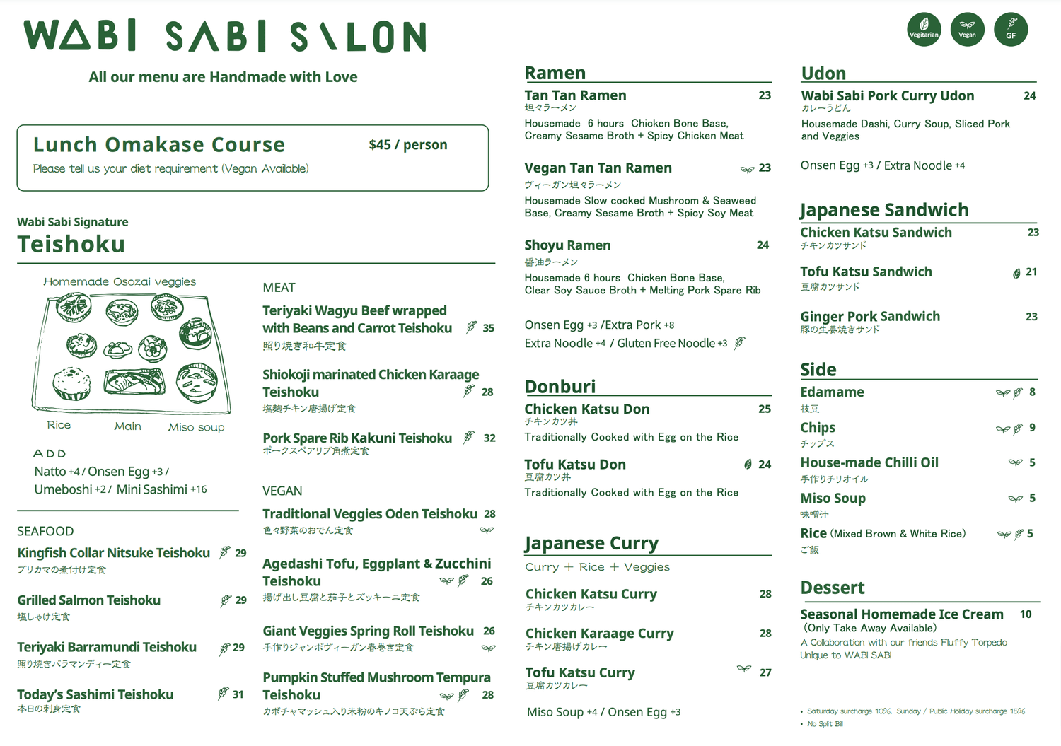 Menu — Wabi Sabi Salon
