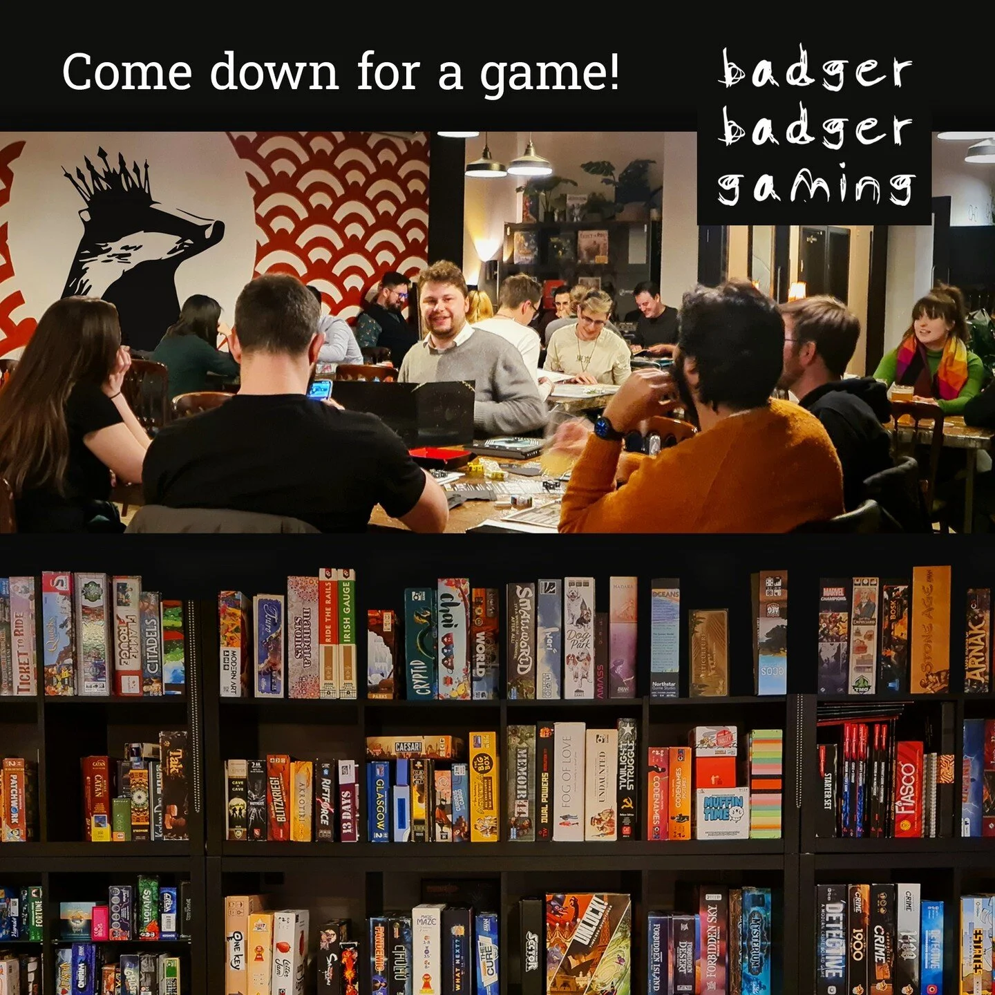 Badger Badger | Pub, Kitchen and Board Gaming