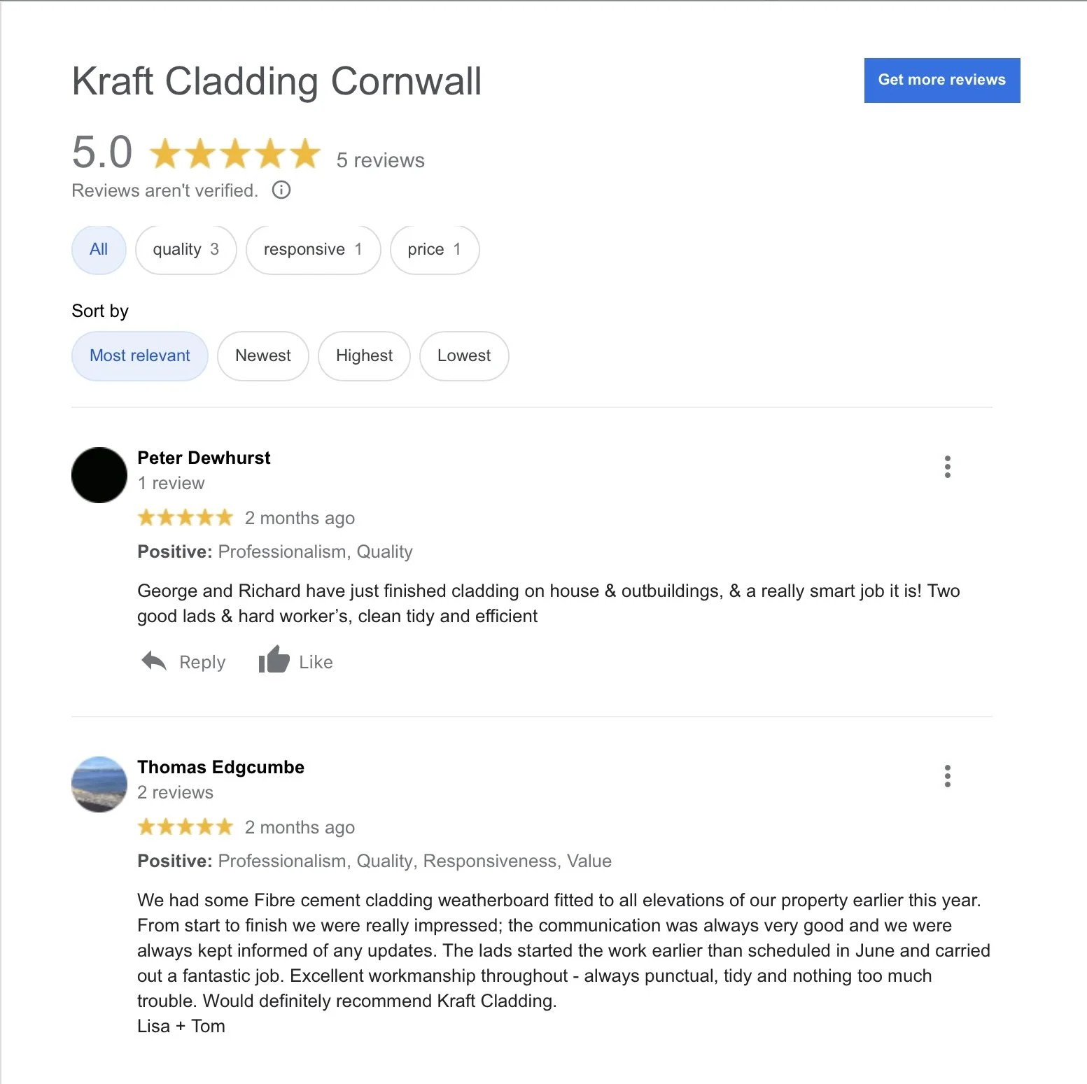 Kraft cladding & Fascias cornwall