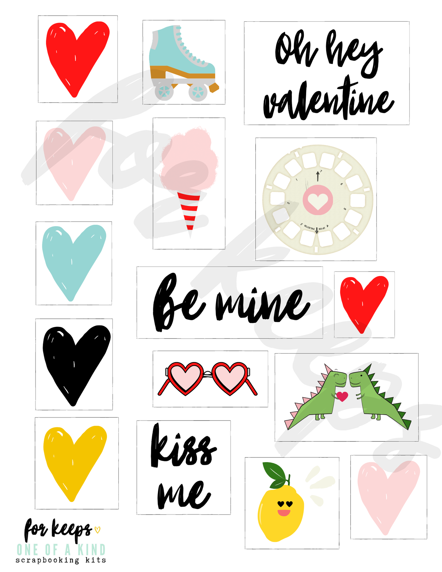 Oh Hey Valentine cards printable — For Keeps