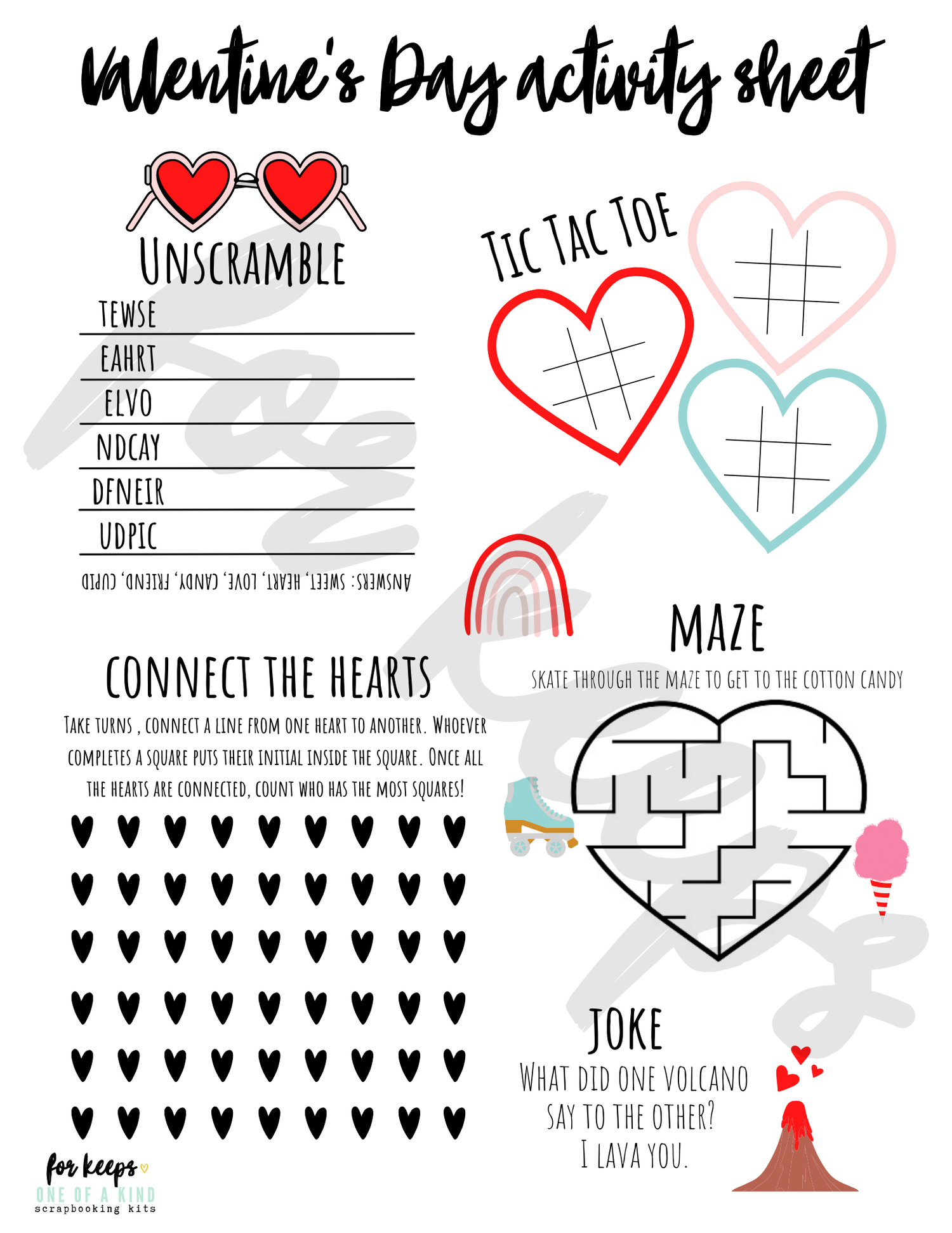 100 Days Printable — For Keeps