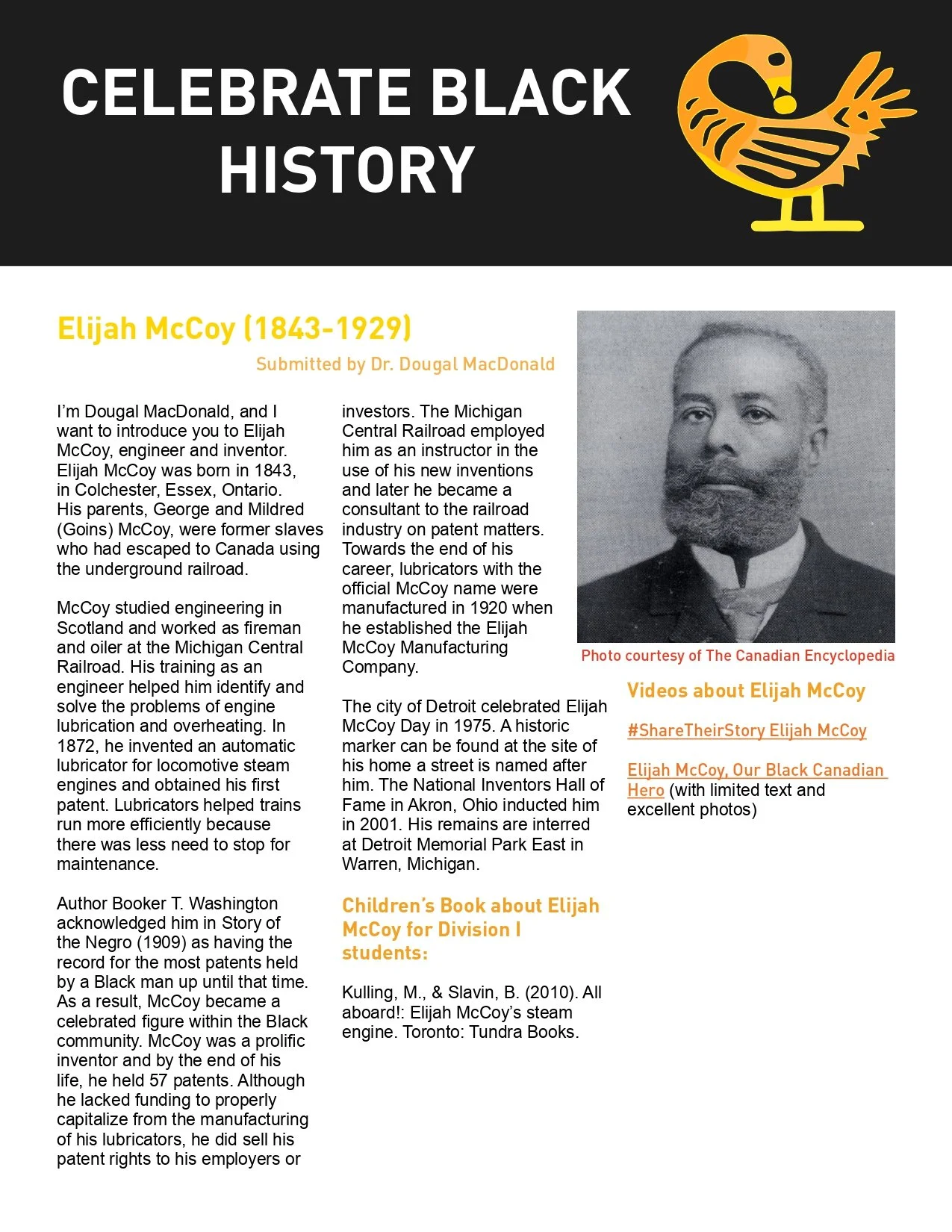 Black History Month Profiles 2022 — Education Students' Association