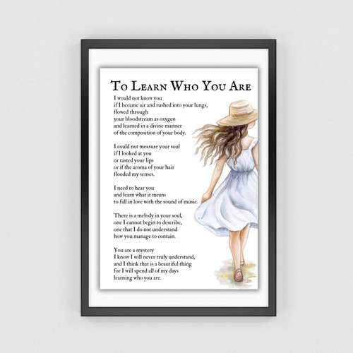 Faraway Dreams - Love Poem, Paper Poster Print, Quote Wall Art, Poetry ...