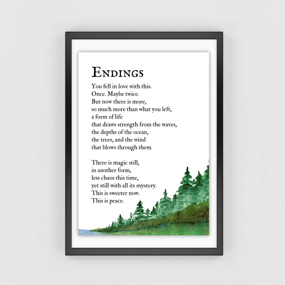 Faraway Dreams - Love Poem, Paper Poster Print, Quote Wall Art, Poetry ...