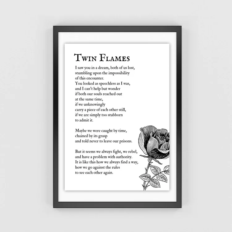 Faraway Dreams - Love Poem, Paper Poster Print, Quote Wall Art, Poetry ...
