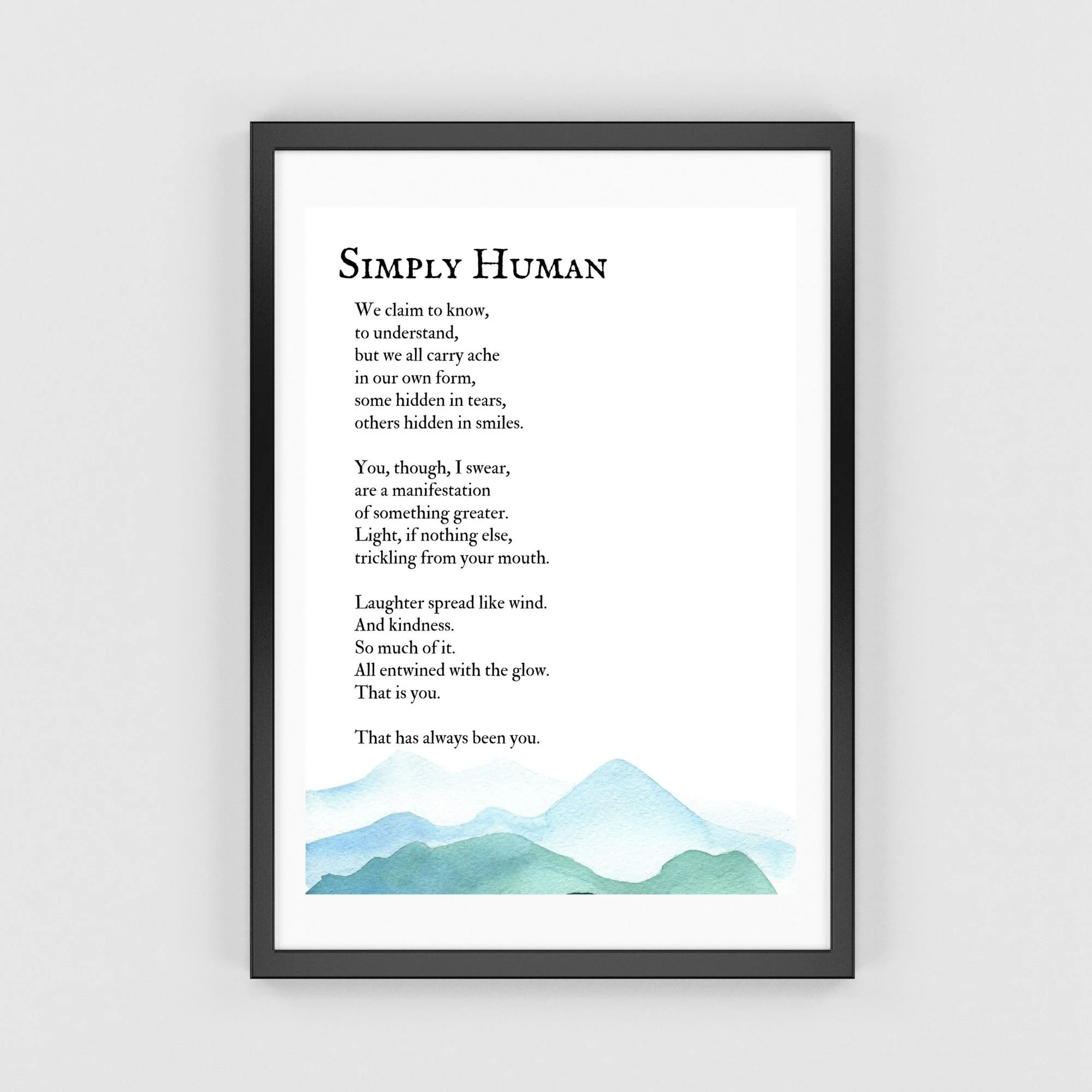 Ocean Songs - Family Love Poem, Paper Poster Print, Quote Wall Art ...