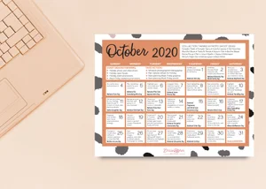 FREE October 2020 Content Calendar — Brainstorm Boutique | Creating ...