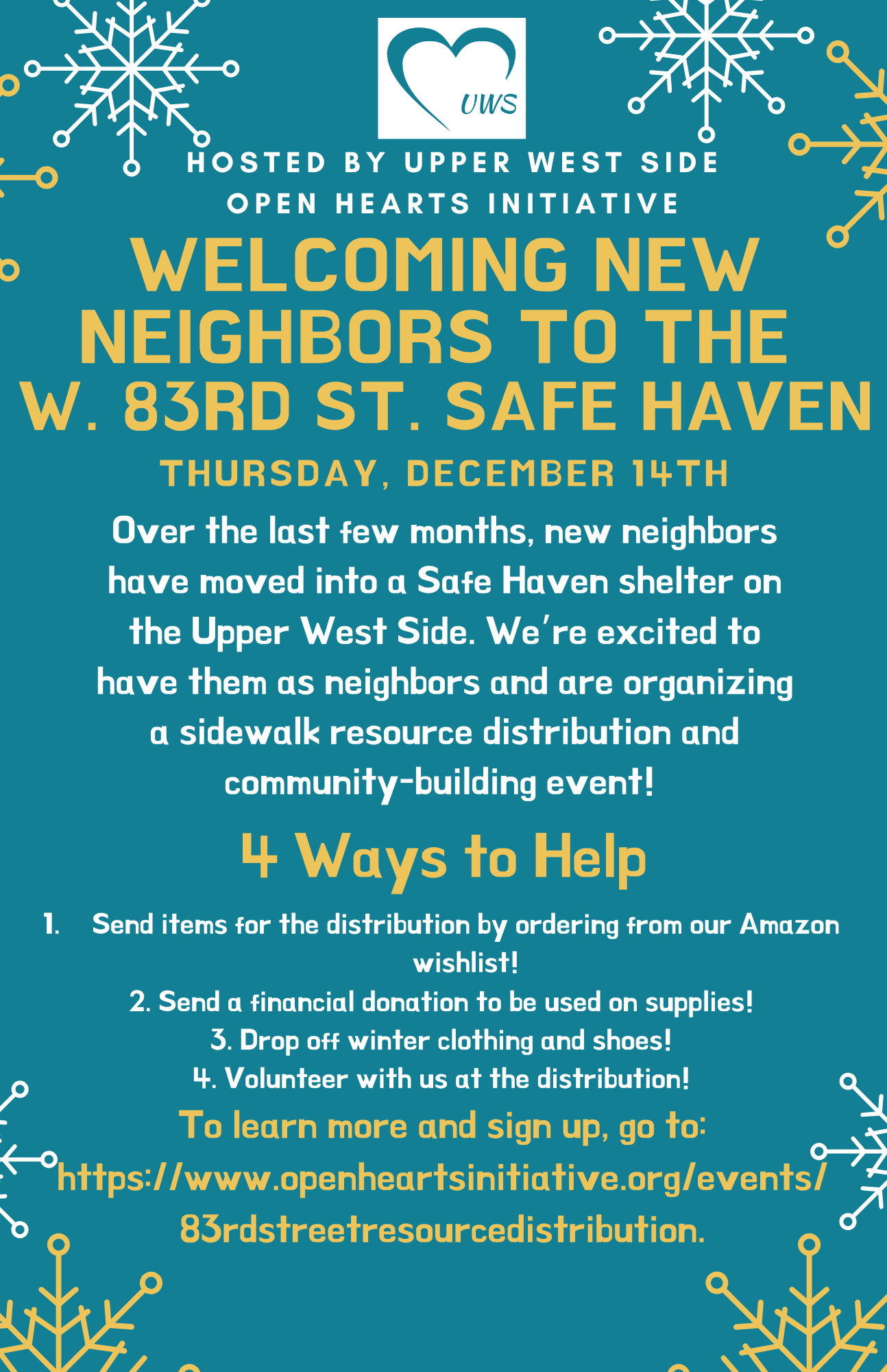 Upper West Side Open Hearts — Open Hearts Initiative