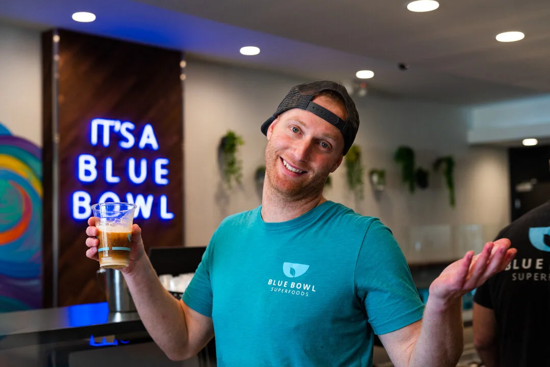 Blue Bowl — Blue Bowl - Orange Circle (Old Towne)