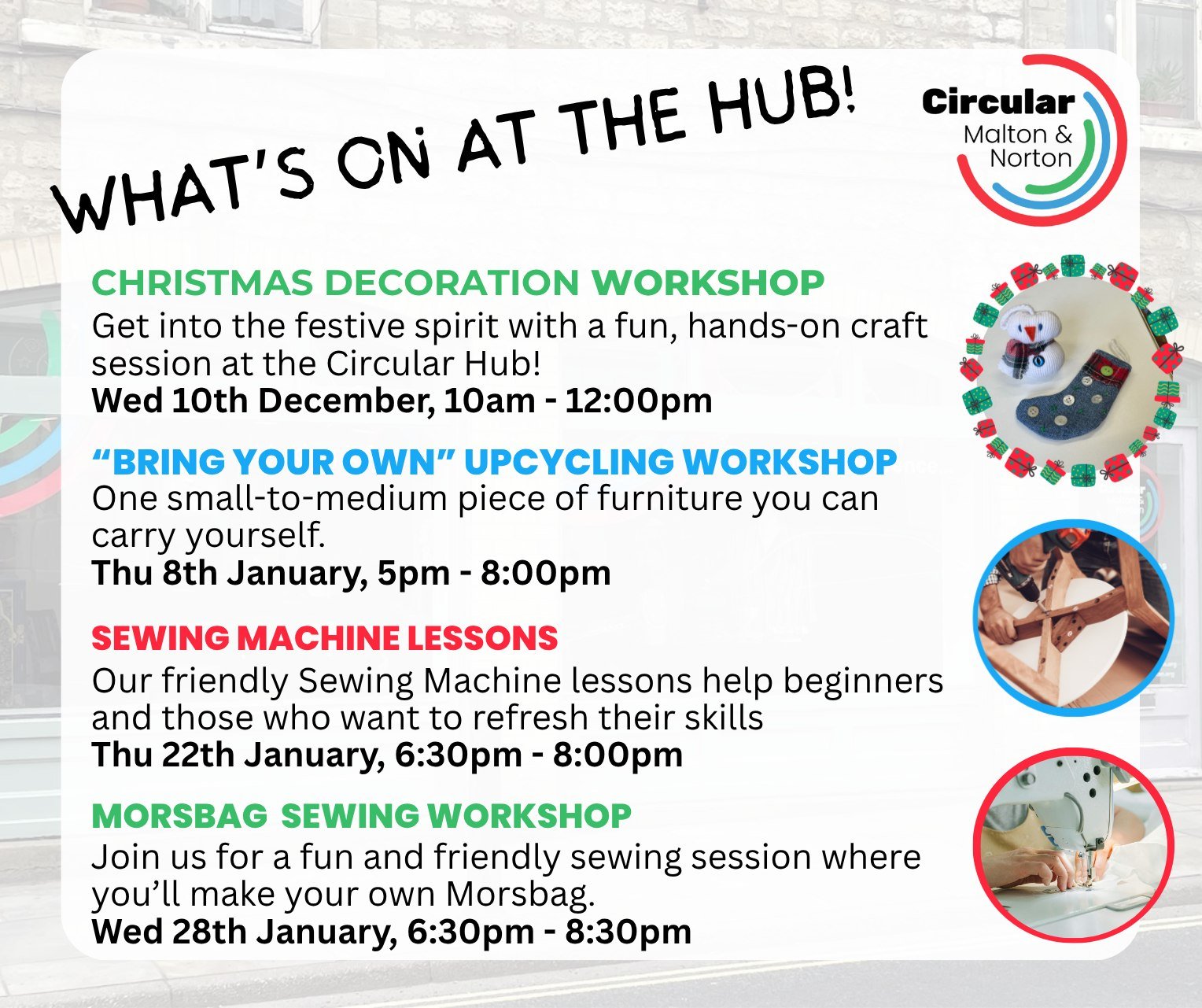 Sewing Machine Lesson by Circular Malton and Norton — Visit Malton