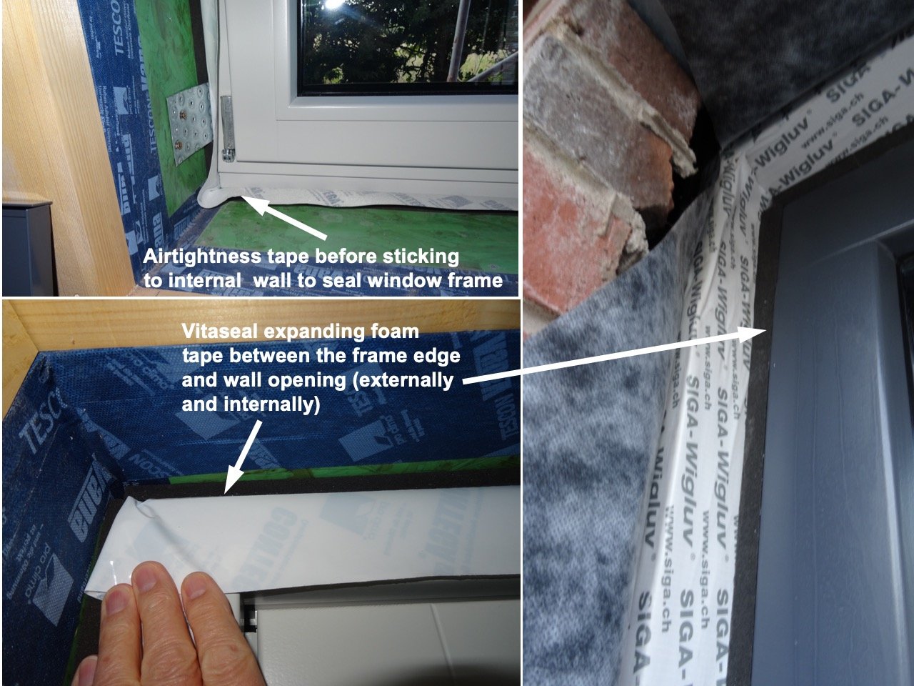 Window and door installation and the first air tightness test — Malvern ...