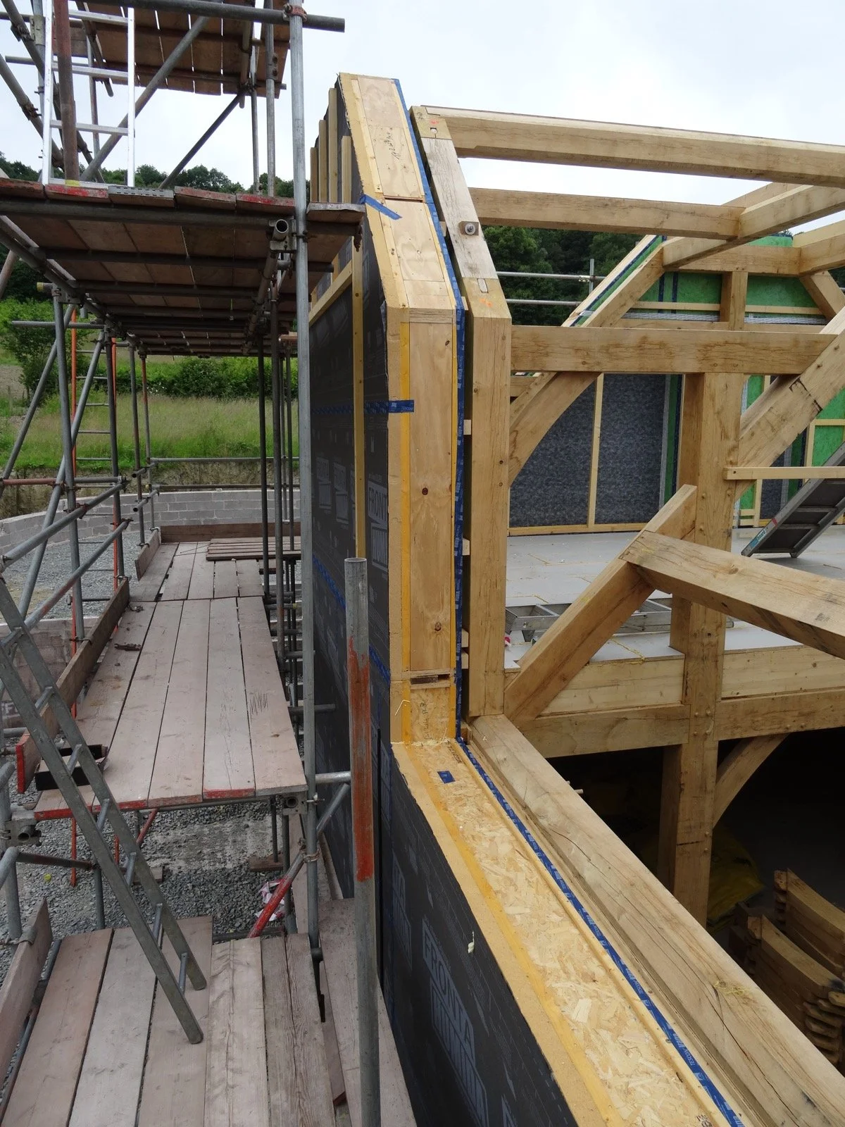 Raising the oak frame: probably the most exciting part of a self-build ...