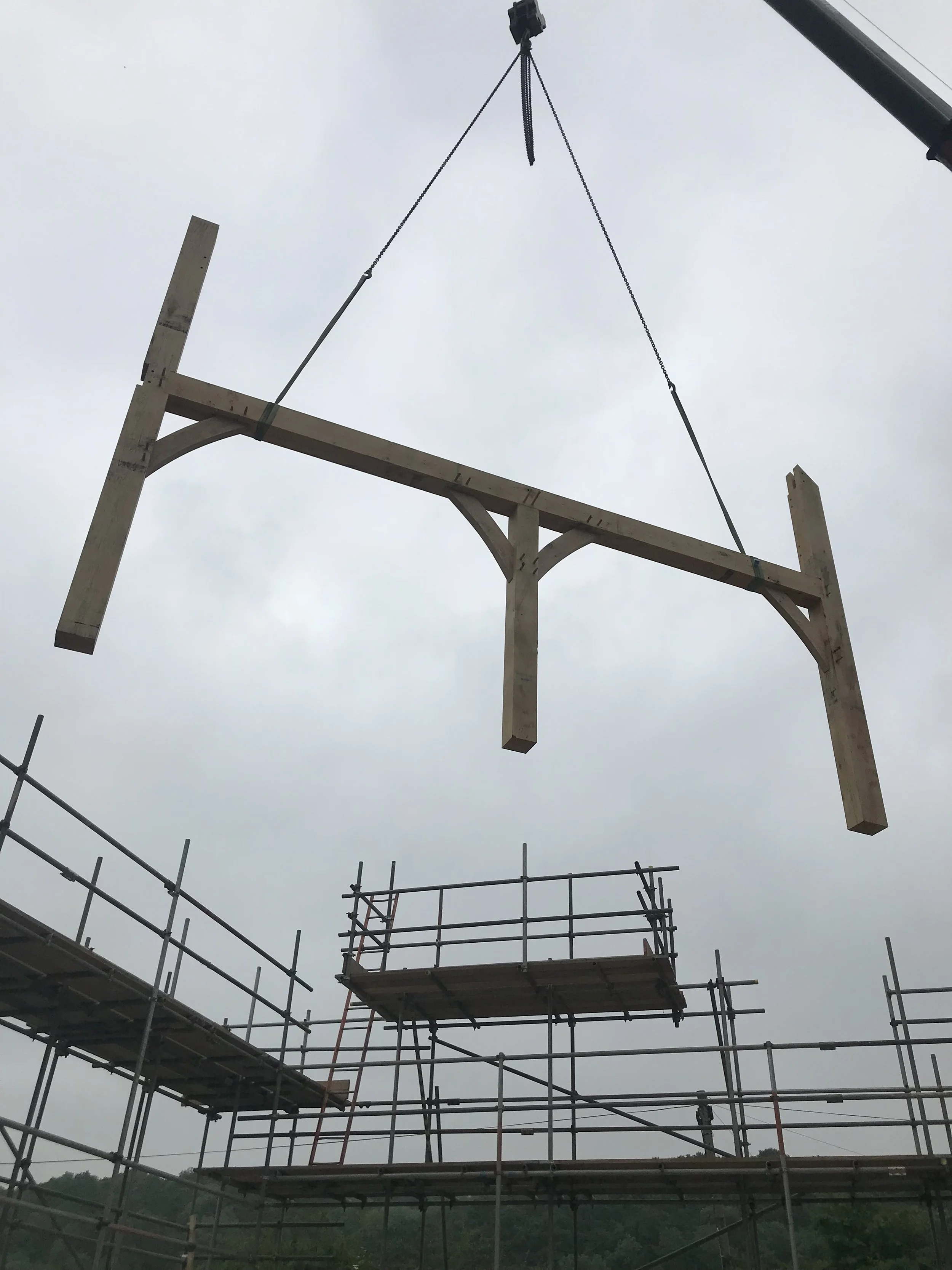 Raising the oak frame: probably the most exciting part of a self-build ...