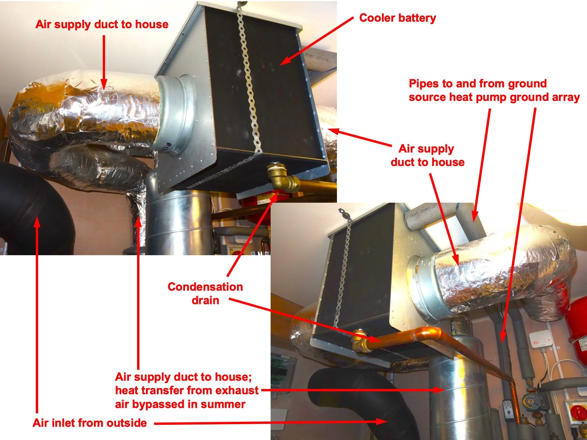 Mechanical ventilation heat recovery — Malvern B&B - Woodlands