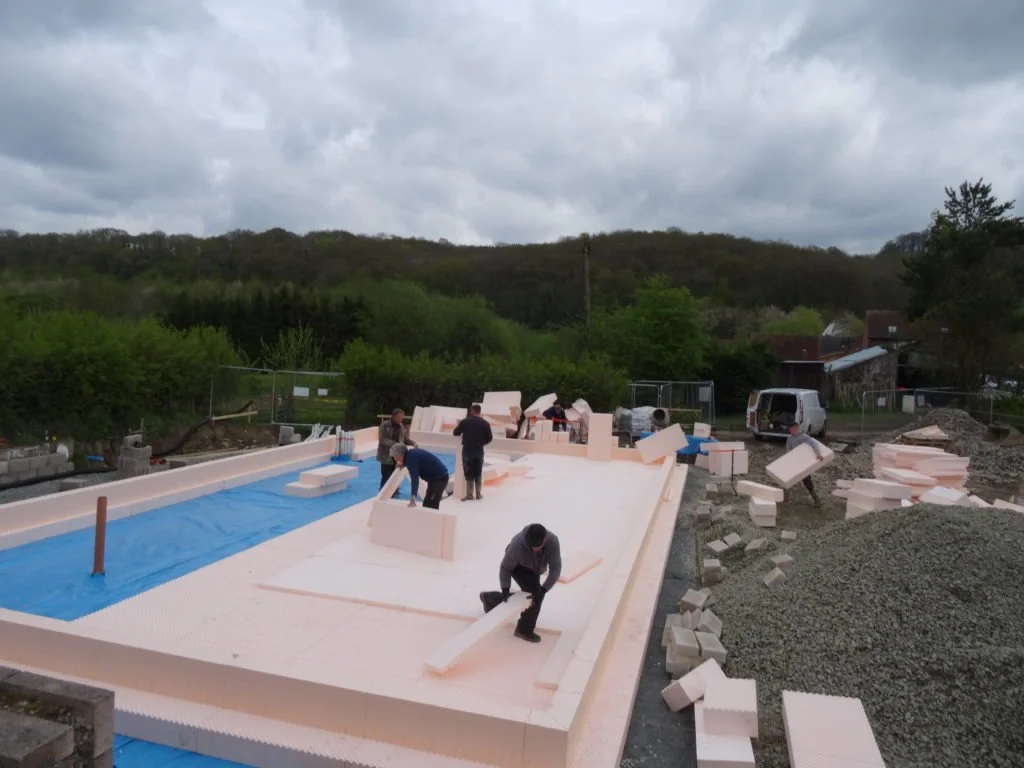 Passive house foundations: insulation — Malvern B&B - Woodlands