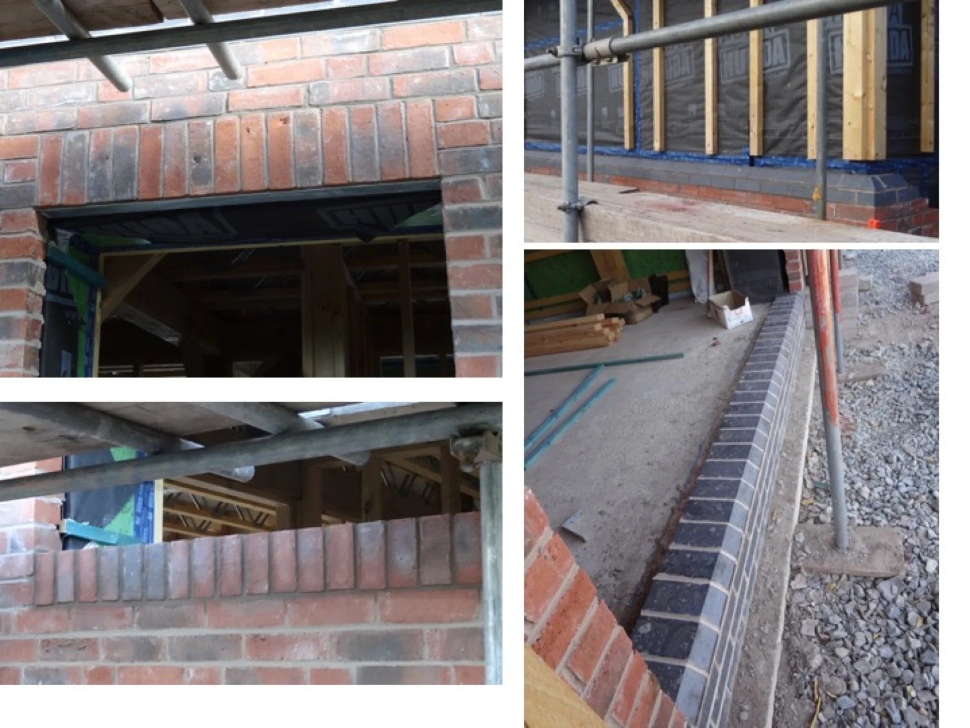 The outer coverings: bricks, timber cladding, roof tiling & flat roof ...