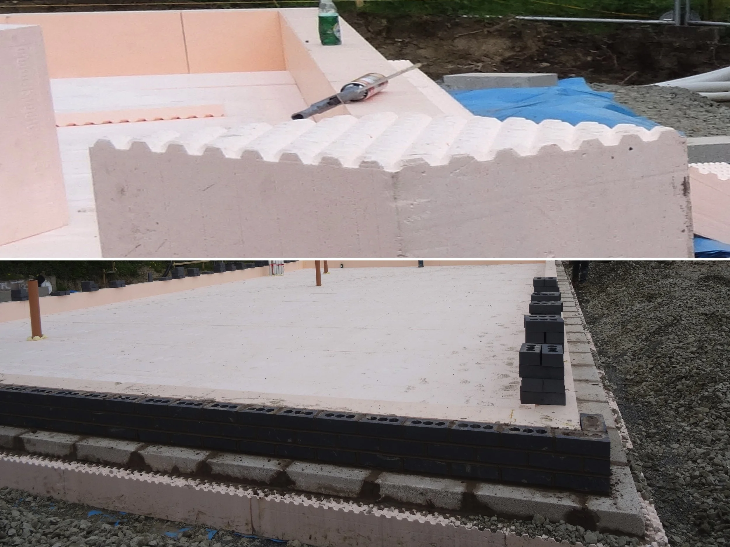 Passive house foundations: insulation — Malvern B&B - Woodlands